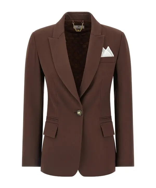 Elisabetta Franchi Single-breastred Pocket Blazer