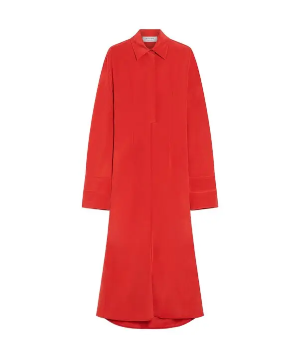 Sportmax Long Mermaid Shirt Dress - Red