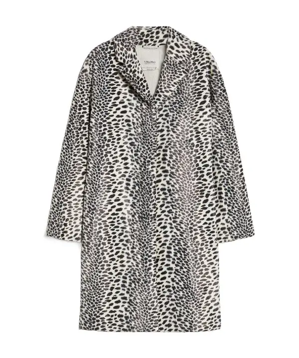Max Mara Dania Animal Printed Coat - Gray