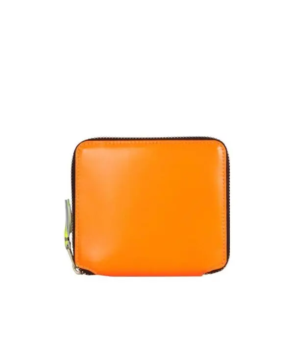 Comme Des Garçons Super Fluo Zipped Wallet - Orange