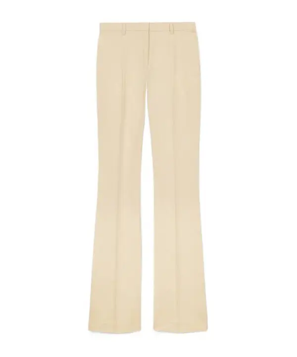 Kenzo Flared Pants In Cotton - Cream