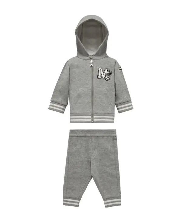 Moncler Zip-up Long-sleeved Tracksuit - Gray
