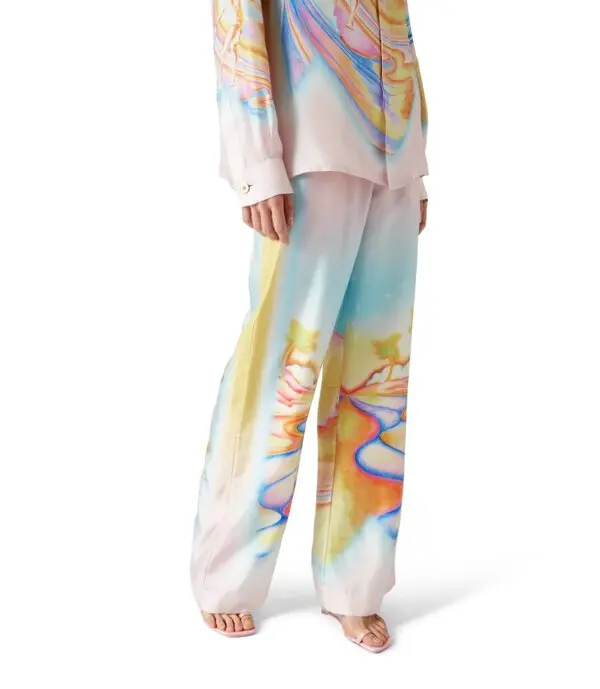 Casablanca Psychedelic Nirvana Satin Trousers