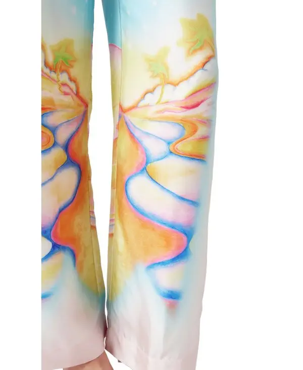 Casablanca Psychedelic Nirvana Satin Trousers