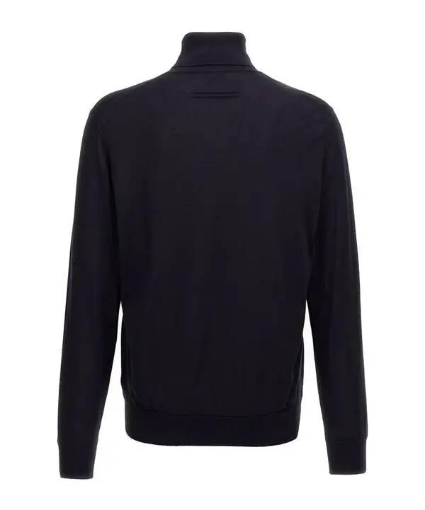 Zegna Roll Neck Knit Jumper - Black