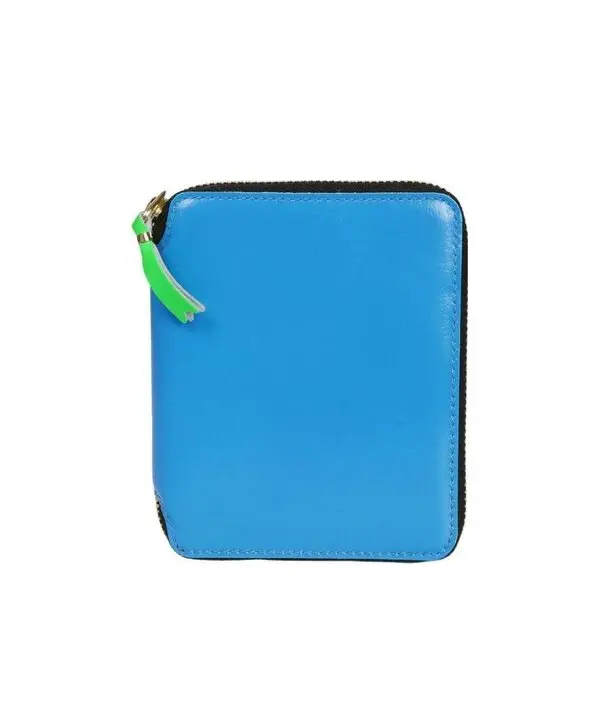 Comme Des Garçons Colour-block Zipped Wallet - Blue