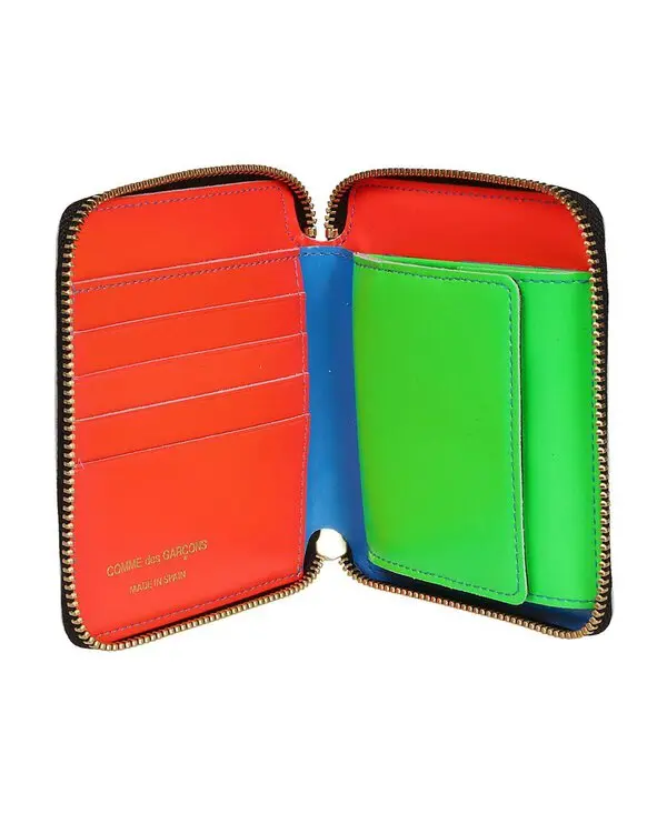Comme Des Garçons Colour-block Zipped Wallet