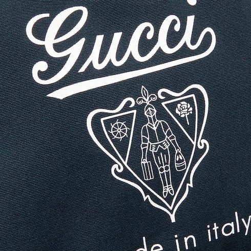 Gucci Logo Printed Zip-up Backpack