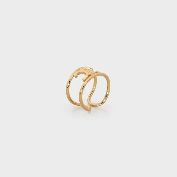 Celine Maillon Triomphe Ring In Brass With Gold Finish