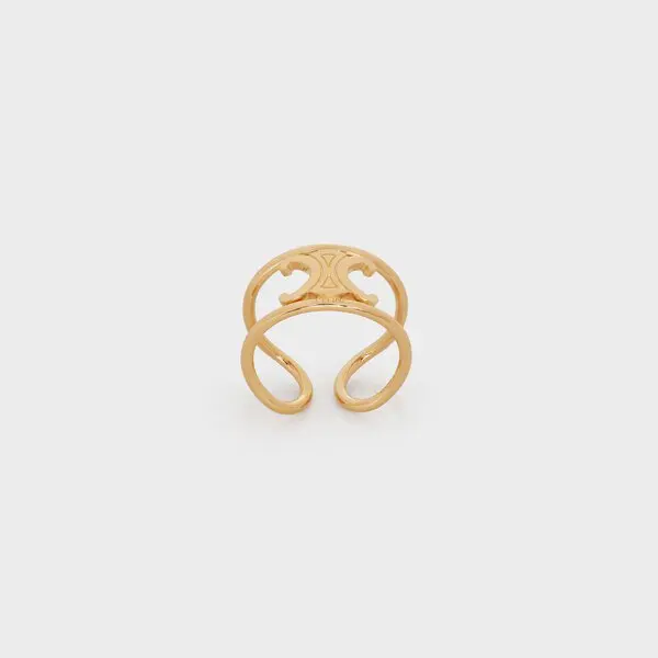 Celine Maillon Triomphe Ring In Brass With Gold Finish