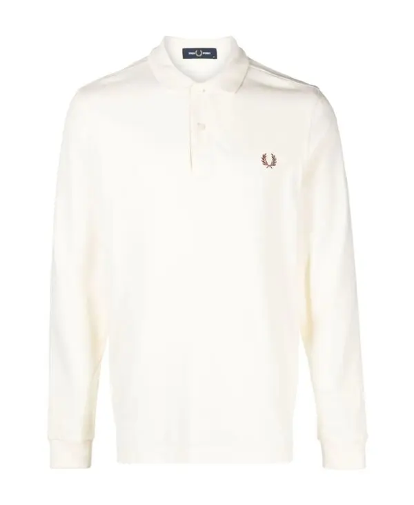 Fred Perry Logo-embroidered Cotton Polo Shirt - White
