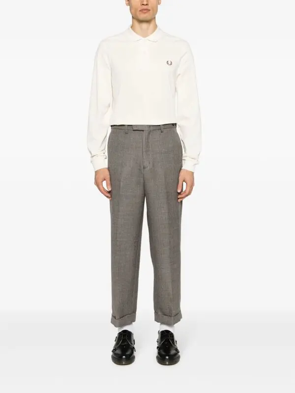 Fred Perry Logo-embroidered Cotton Polo Shirt - White