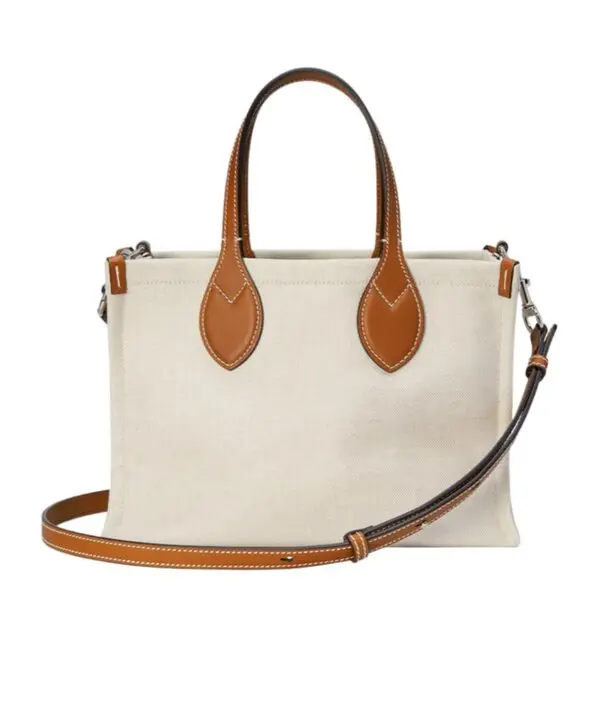 Gucci Logo Printed Tote Bag - Beige
