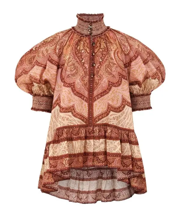 Zimmermann Campaign Wanderlust Frill Blouse - Brown