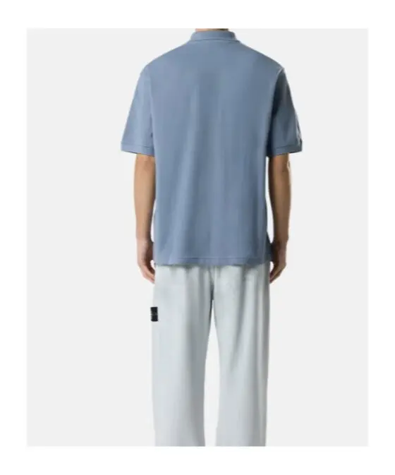 Stone Island Logo-embroidered Polo Shirt - Avio Blue