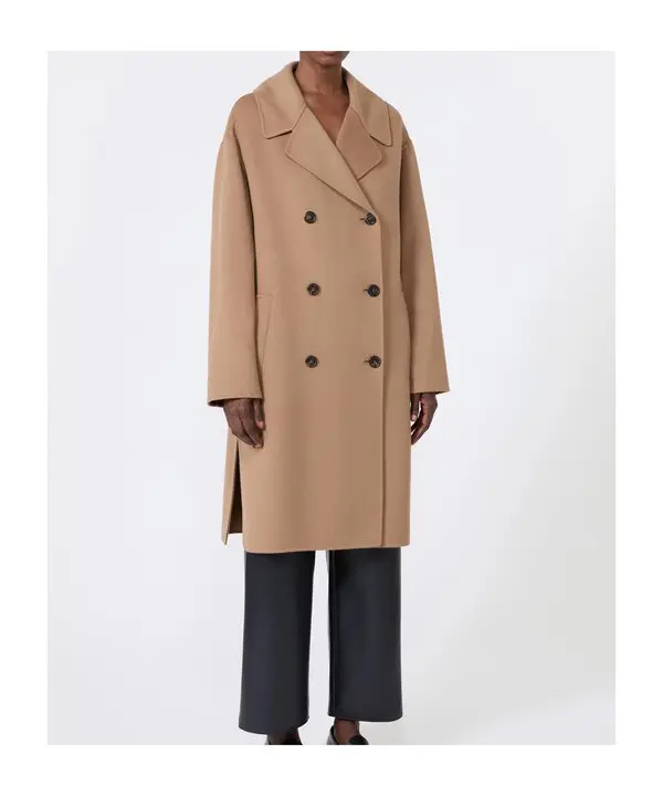 Max Mara Magnolia Double-breasted Long-sleeved Coat