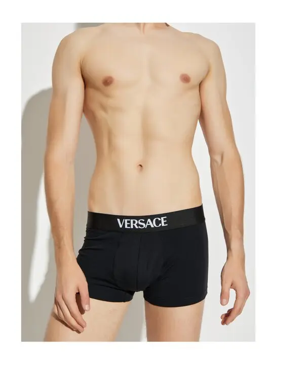Versace Logo Waistband Trunks