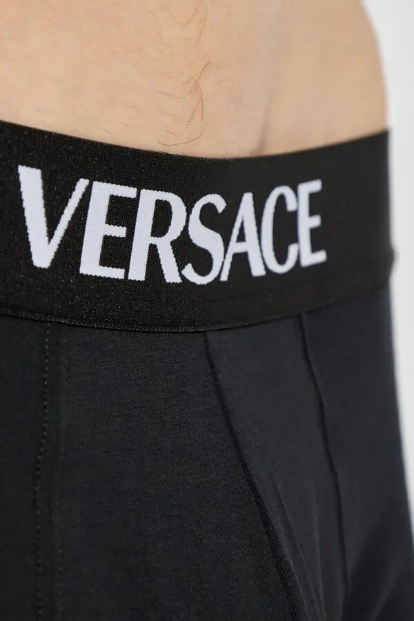 Versace Logo Waistband Trunks