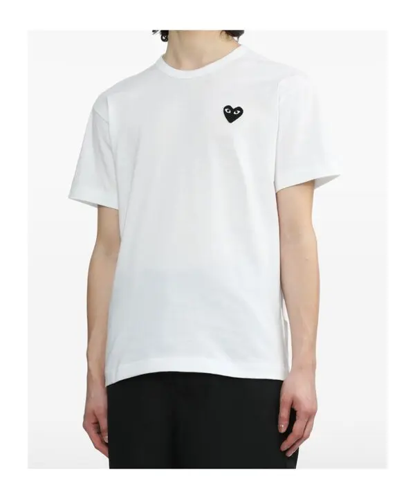 Comme Des Garçons T-shirt With Decal Logo - White/black