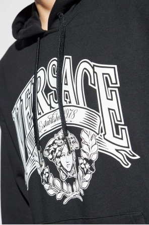 Versace Logo-printed Drawstring Hoodie