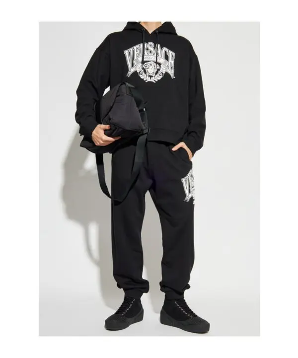 Versace Logo-printed Drawstring Hoodie