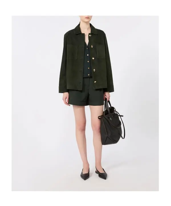 Max Mara V-neck Button-up Vest - Dark Green