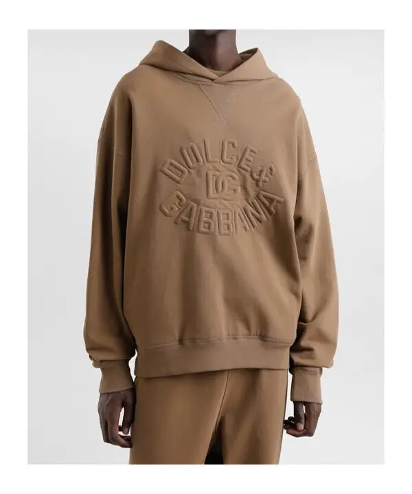 Dolce & Gabbana Dolce Gabbana Logo Embossed Oversize Hoodie