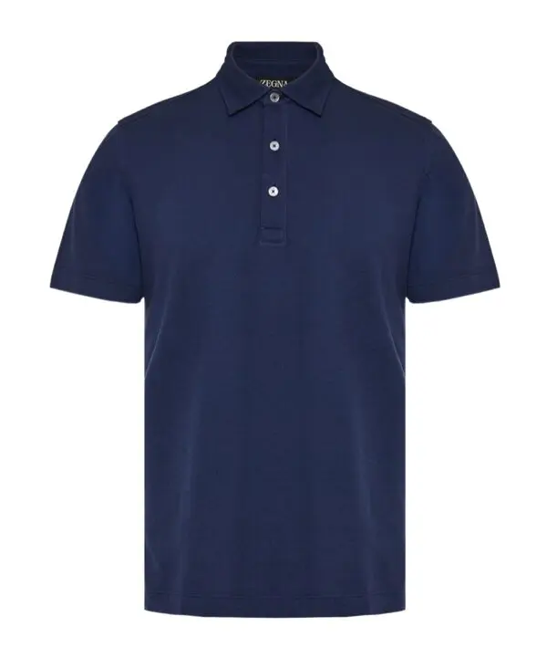 Zegna Short-sleeved Polo Shirt - Blue