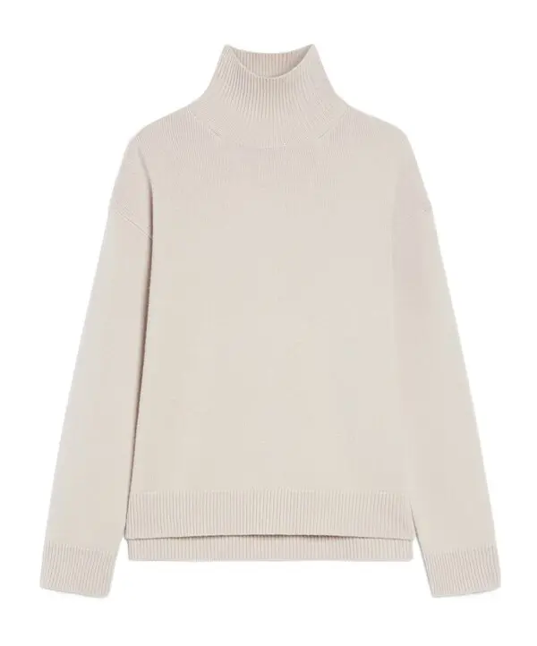 Max Mara Marta Roll Neck Long-sleeved Jumper - Beige