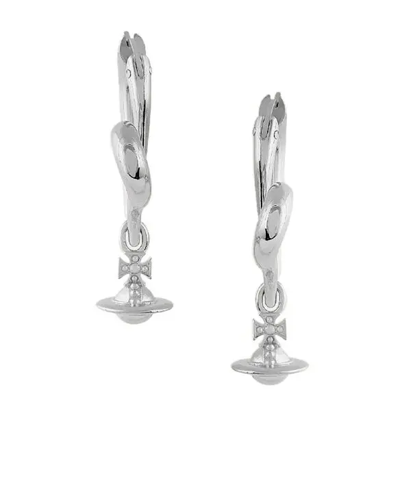 VIVIENNE WESTWOOD Sculptural Hoop Heart Earrings