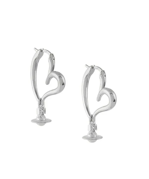 VIVIENNE WESTWOOD Sculptural Hoop Heart Earrings