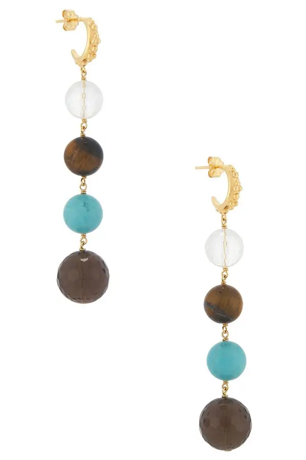 Chan Luu Dangle Earrings In Brown - Multi