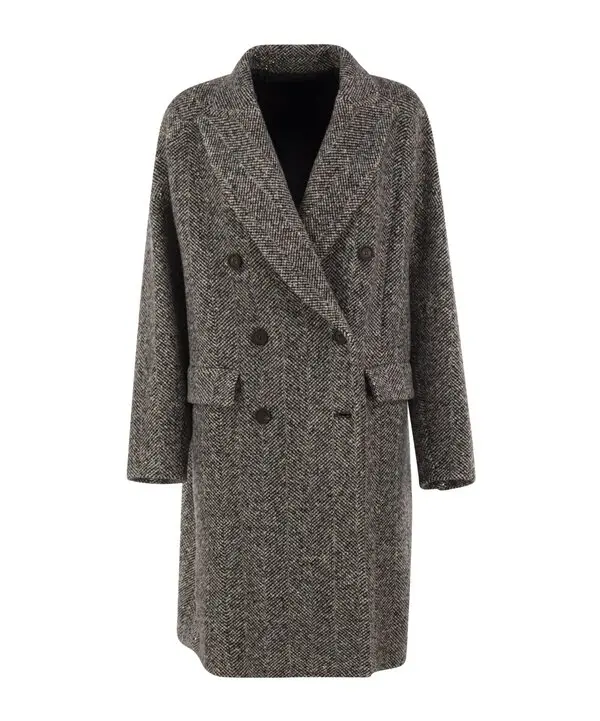 Brunello Cucinelli Monili Dazzling Chevron Coat - Panama