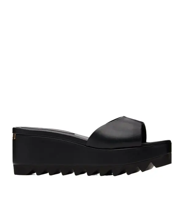 Stella McCartney Sneak-elyse Wedge Sandals - Black