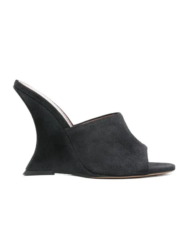 Paris Texas 105mm Suede Mules - Black