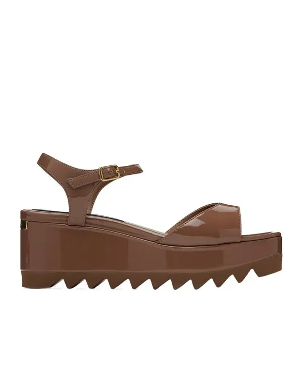 Stella McCartney Elyse Patent Leather Platform Sandals - Macaron Color
