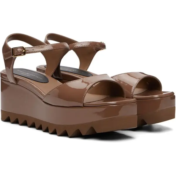 Stella McCartney Elyse Patent Leather Platform Sandals
