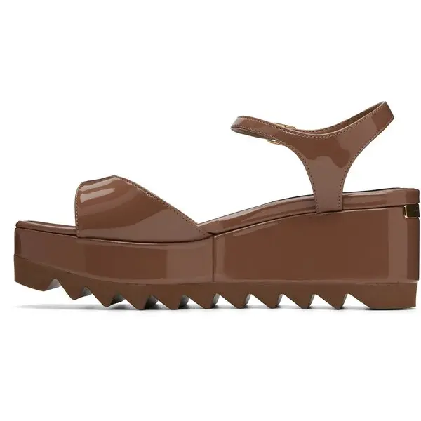 Stella McCartney Elyse Patent Leather Platform Sandals