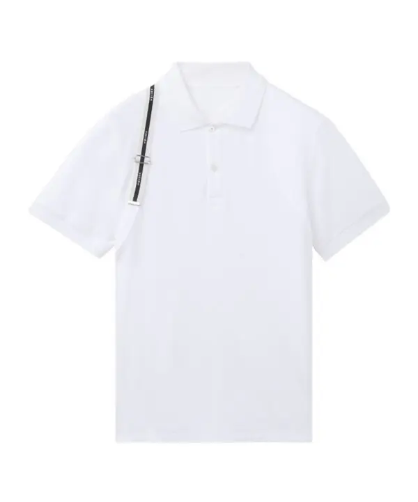 Alexander McQueen Harness-detail Polo Shirt - Optical White