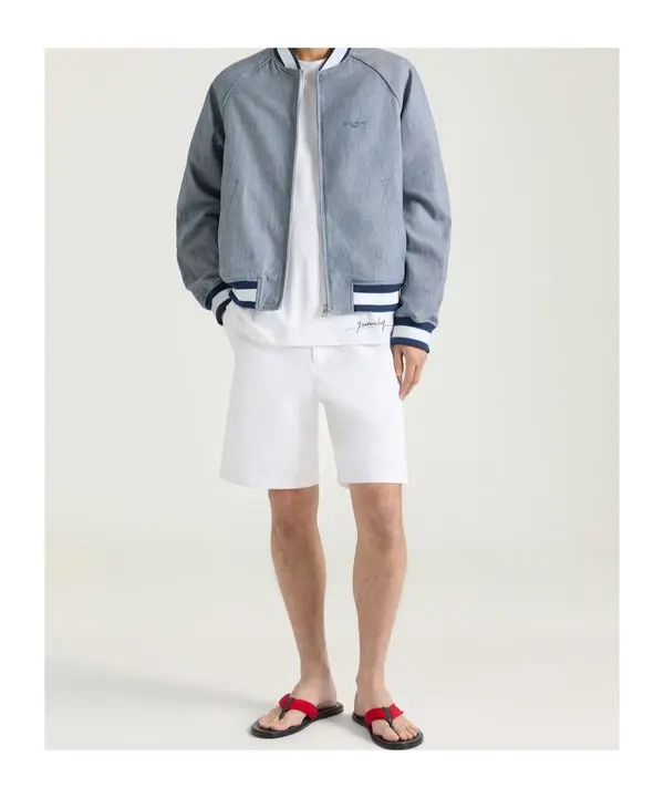 Givenchy Striped Blouson In Cotton With Embroidery