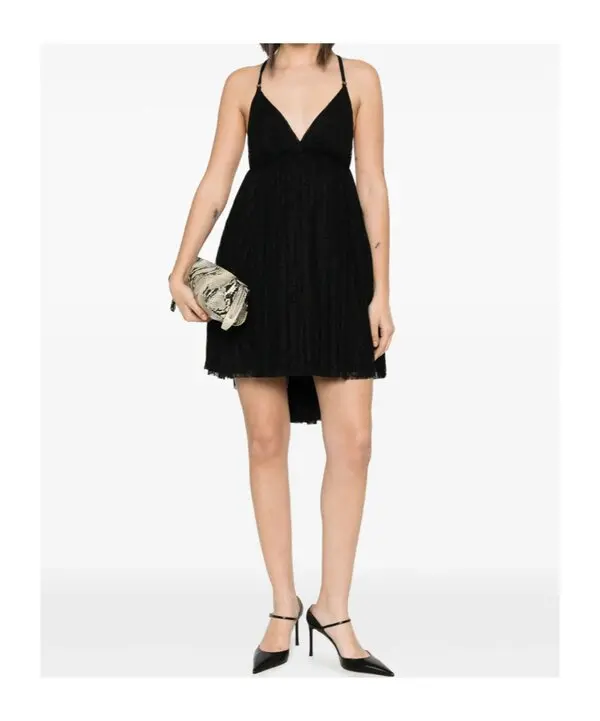 Elisabetta Franchi Lace Asymmetrical Mini Dress
