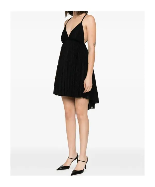Elisabetta Franchi Lace Asymmetrical Mini Dress
