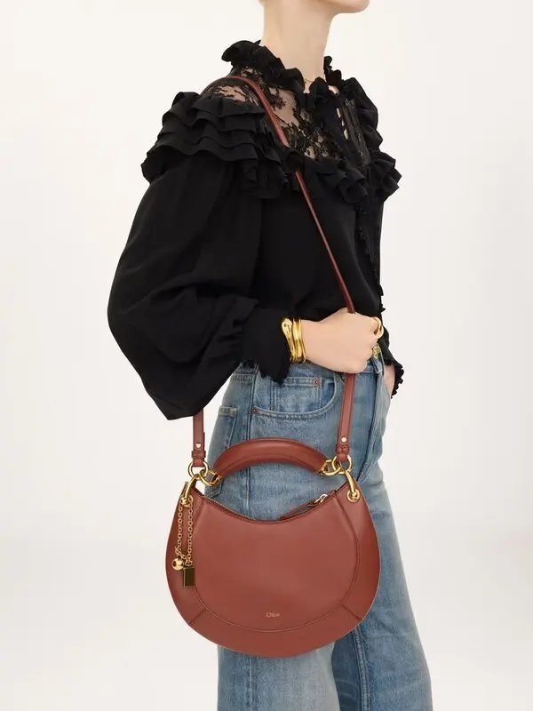 Chloé Marcie Small Hobo Shoulder Bag - Blush Brown