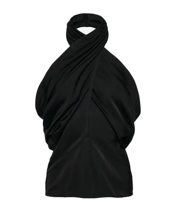Magda Butrym Halterneck Top - Black