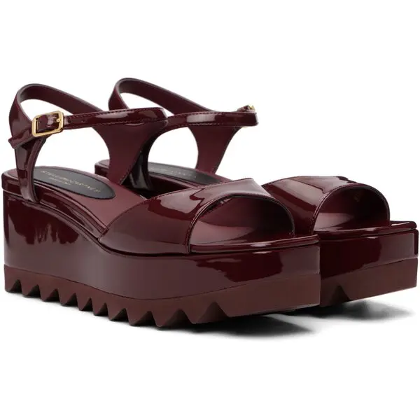 Stella McCartney Elyse Patent Leather Platform Sandals