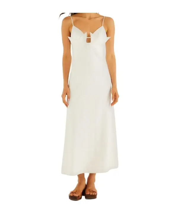 Farm Rio Off-white Paper Boat 3d Maxi Dress - Off White