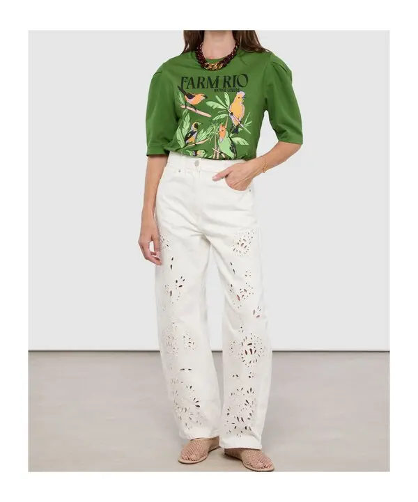 Farm Rio Broderie Anglaise Jeans