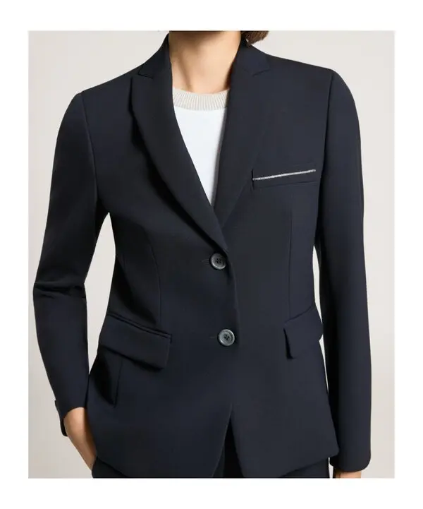 Peserico Compact Two-way Stretch Technical Fabric Blazer