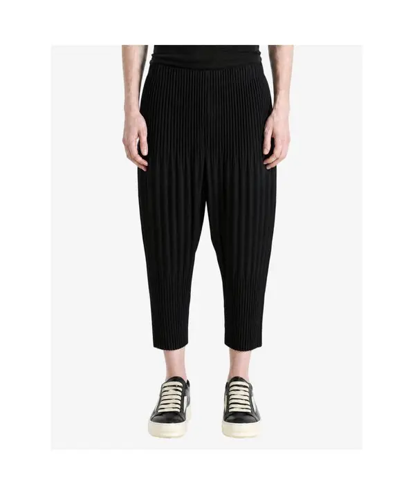 Issey Miyake Pleated Cropped Trousers