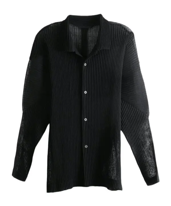 Issey Miyake Pleated Shirt - Black